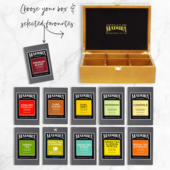Wooden Tea Boxes - Stylish Display for Your Tea Collection | Madura Tea